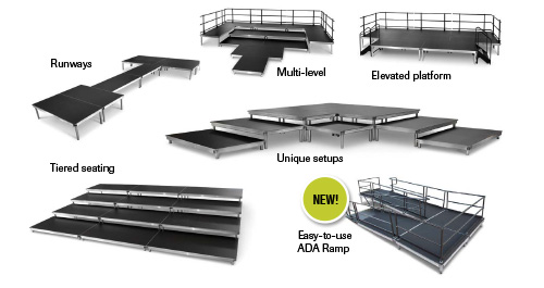 EVERY STAGETEK COMPONENT IS ON SALE! – DECKS, LEGS, CARTS AND ACCESSORIES!